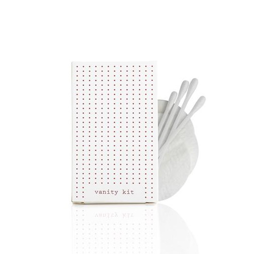 Set igienico colorato e moderno per hotel con cotton fioc e batuffolo ...